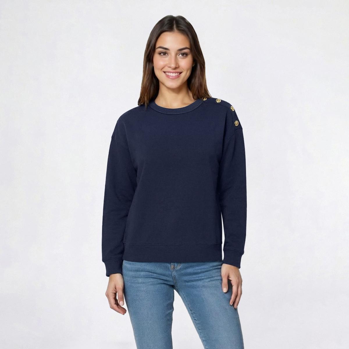 Click here for Petite Architect(R) Long Sleeve Button Shoulder Sw... prices